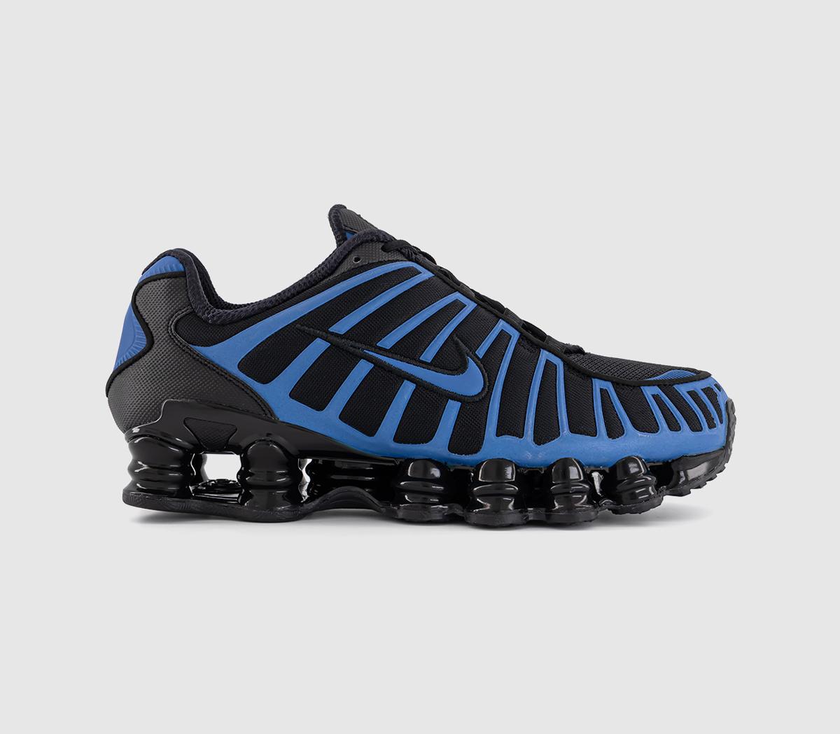 Click here for Nike Mens Shox TL Trainers Black Court Blue Metall... prices