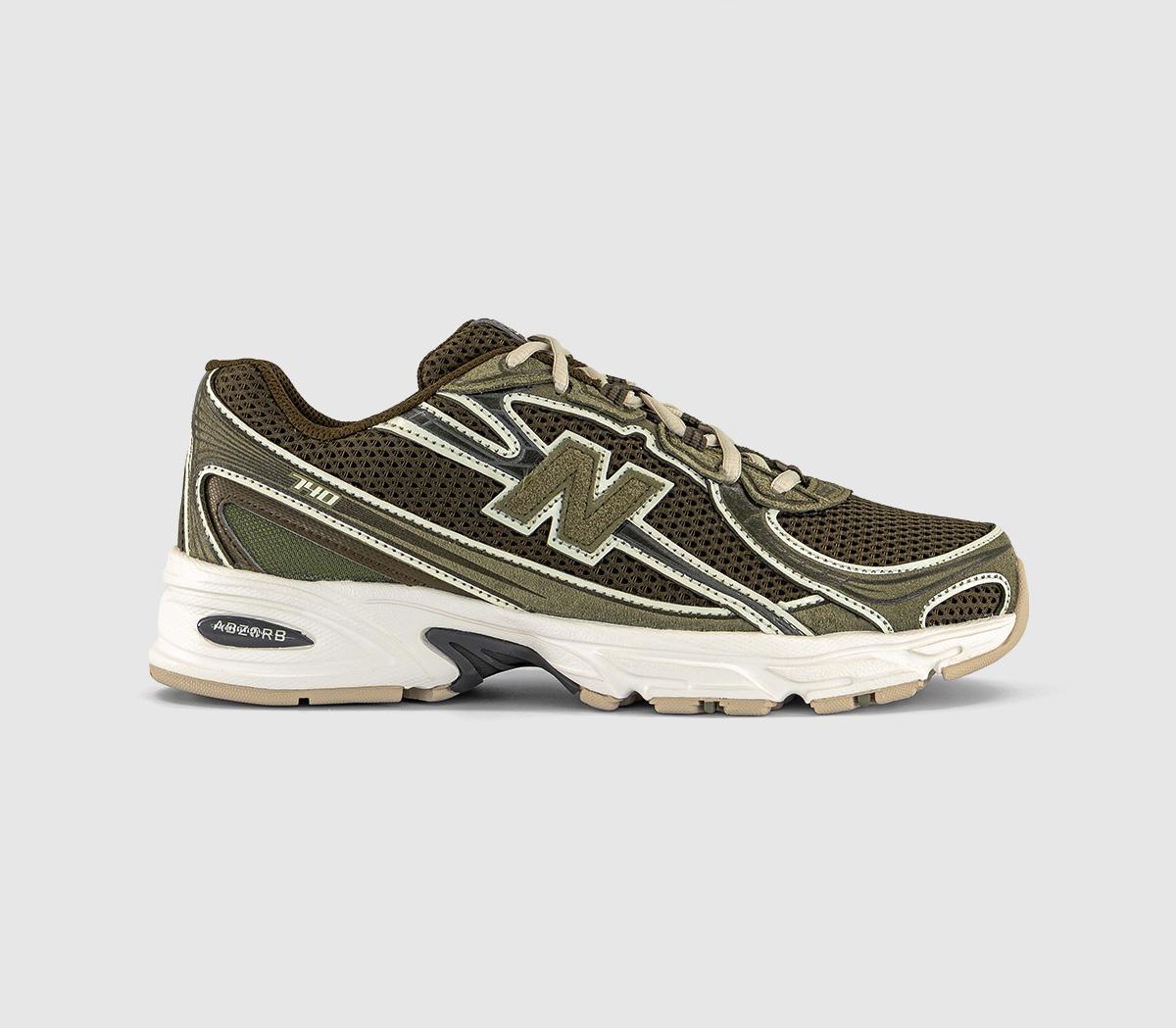 Click here for New Balance Mens 740 V2 Trainers Brown Khaki White... prices