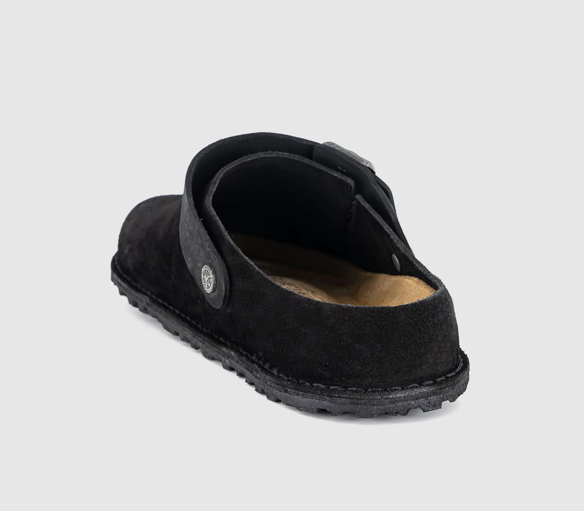 BIRKENSTOCK Lutry Clogs Black Suede - Men's Casual Shoes