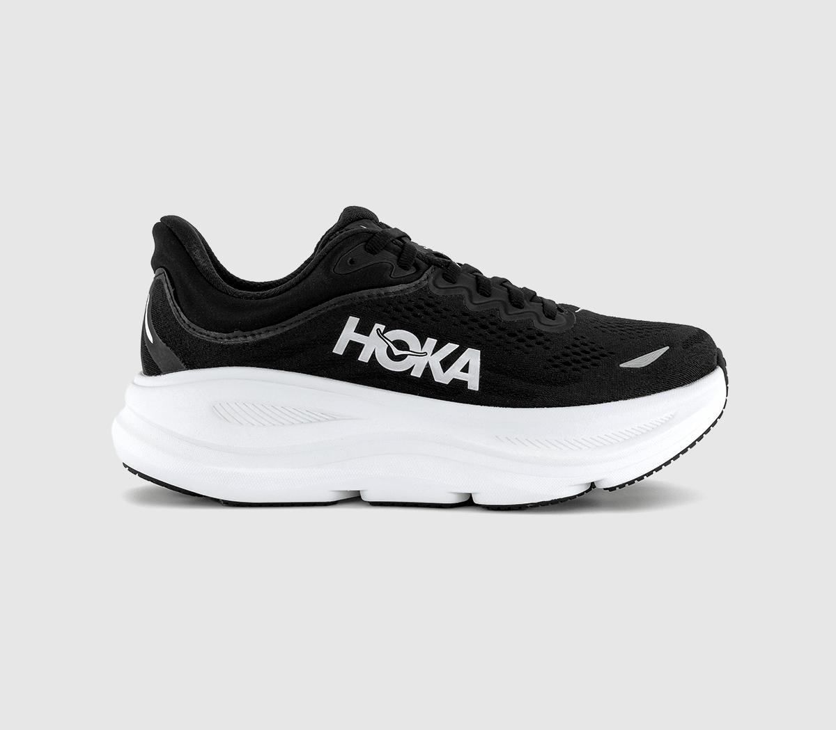 Click here for HOKA Kids Bondi 9 Trainers Black White F  Size: 4 prices
