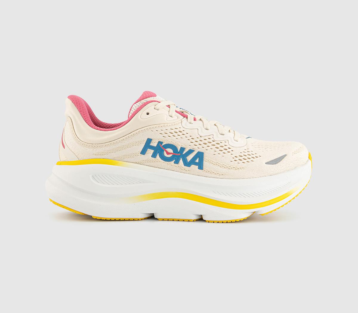 Click here for HOKA Girls Bondi 9 Trainers Alabaster Birch F In B... prices