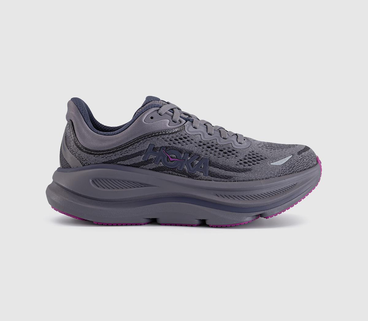 Click here for HOKA Womens Bondi 9 Trainers Berry Shurb Galaxy F... prices