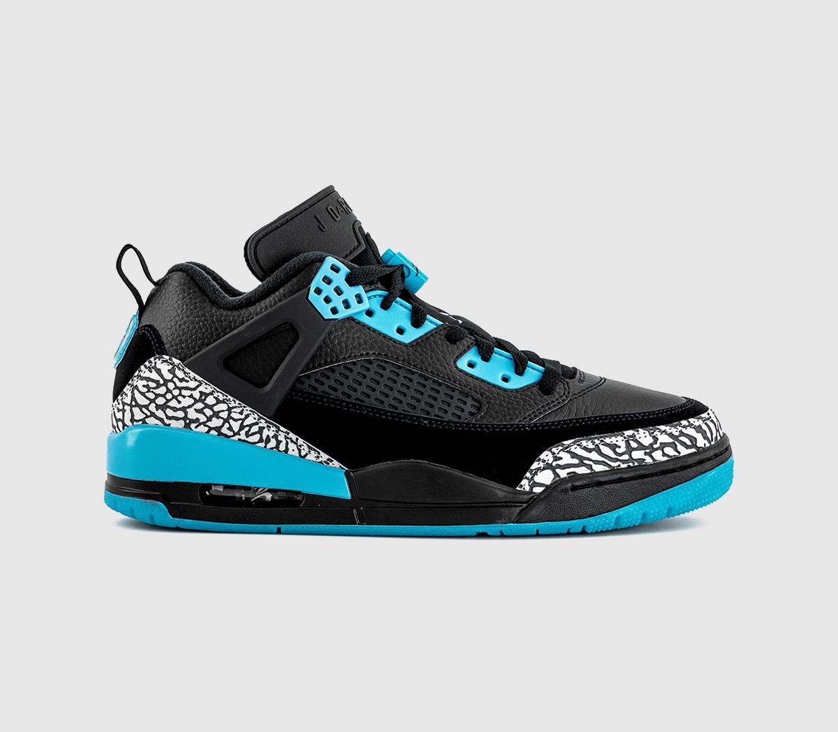 Click here for Jordan Mens Spizike Low Trainers Black Wolf Grey G... prices