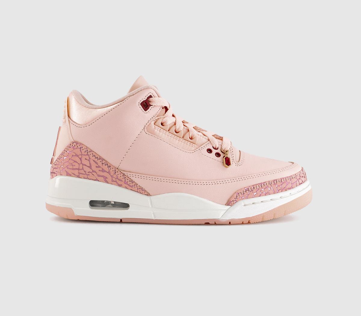 Click here for Jordan Girls Wmns Air 3 Retro Vday Trainers Washed... prices