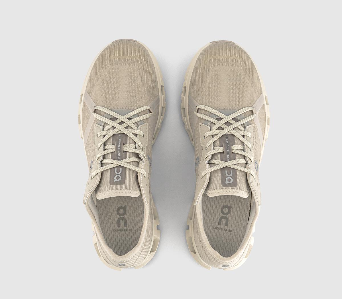 ON Cloud X 4 AD Trainers Pelican Ghost - Running Inspired Trainers