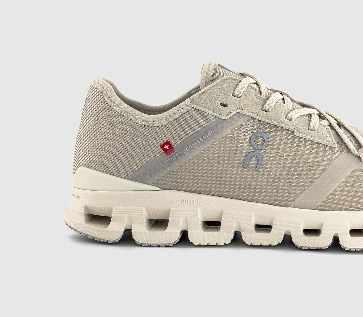 ON Cloud X 4 AD Trainers Pelican Ghost - Running Inspired Trainers