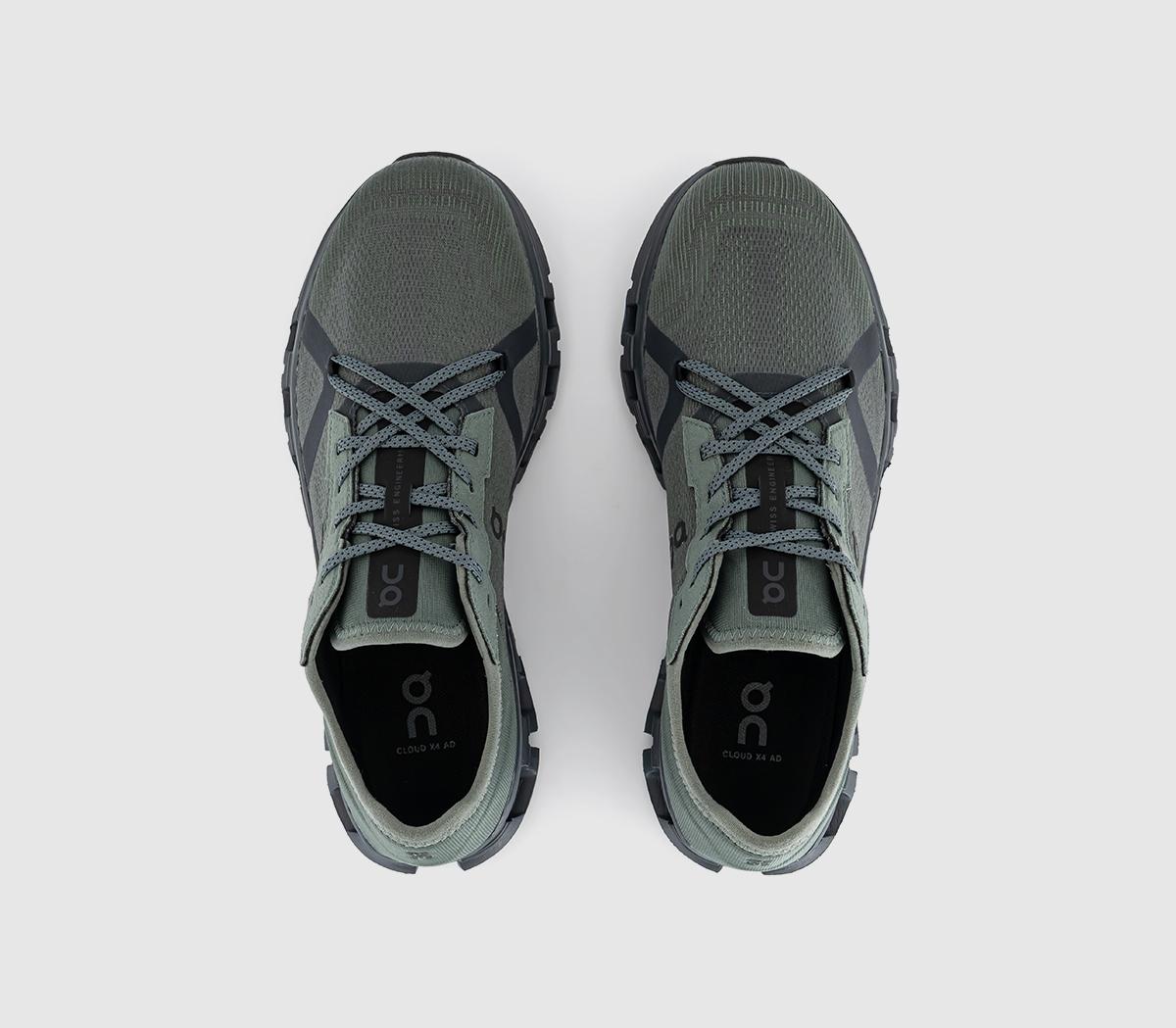 ON Cloud X 4 AD Trainers Olive Stone - Running Inspired Trainers