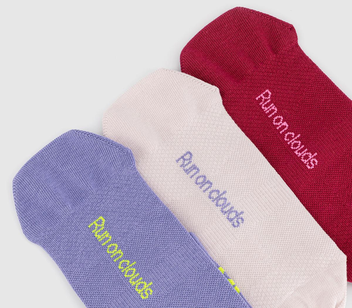 ON Logo Sock Mid 3 Pack Orchid Comet - Socks
