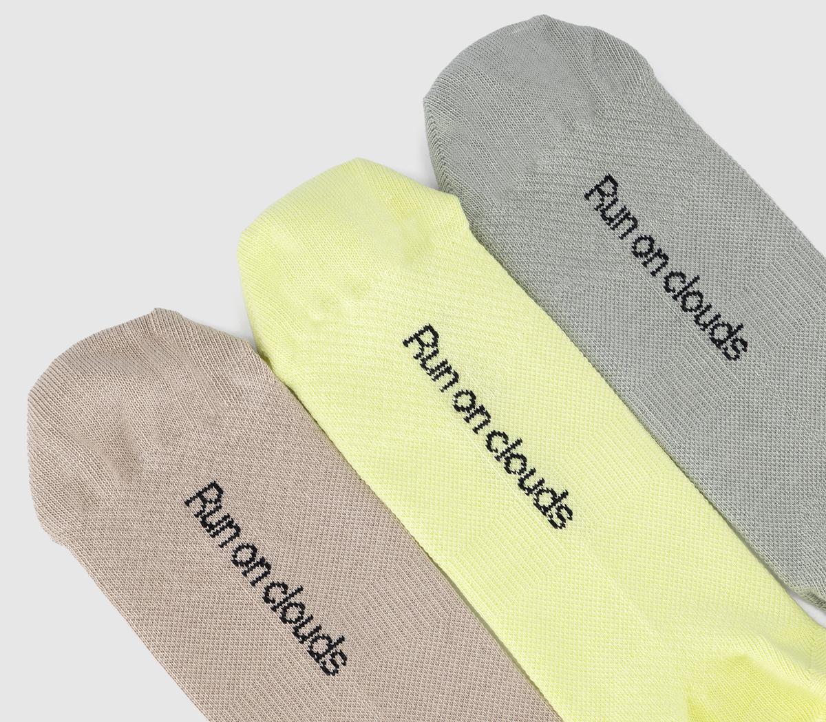 ON Logo Socks High 3 Pack Lemonade Tin - Socks