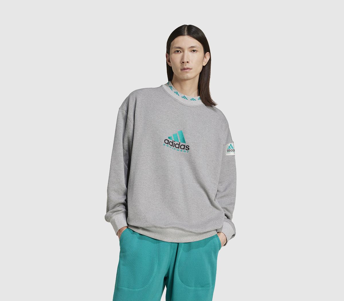 adidas EQT Reflect Crew Jumpers Grey - Men's Clothing