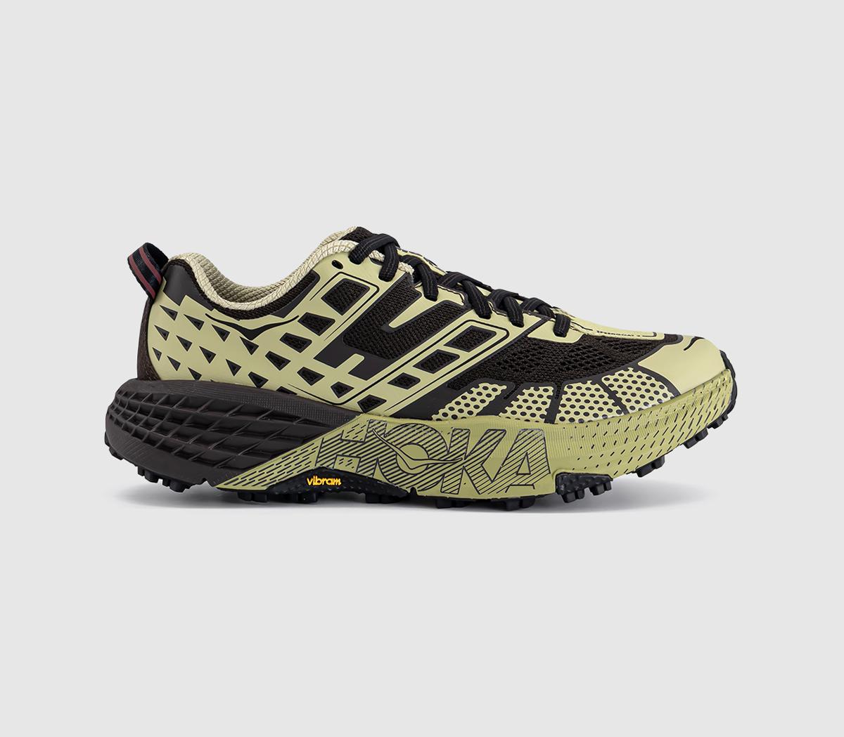 Click here for Hoka Speedgoat 2 Trainers Cast Iron Oatgrass In Ye... prices
