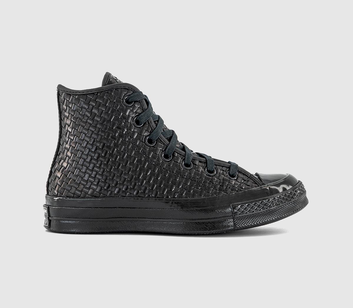 Click here for Converse Womens Chuck 70 Hi Trainers Black Woven... prices