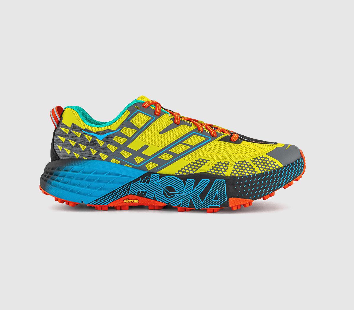 Click here for Hoka Speedgoat 2 Low Trainers Citrus Blue  6.5 prices