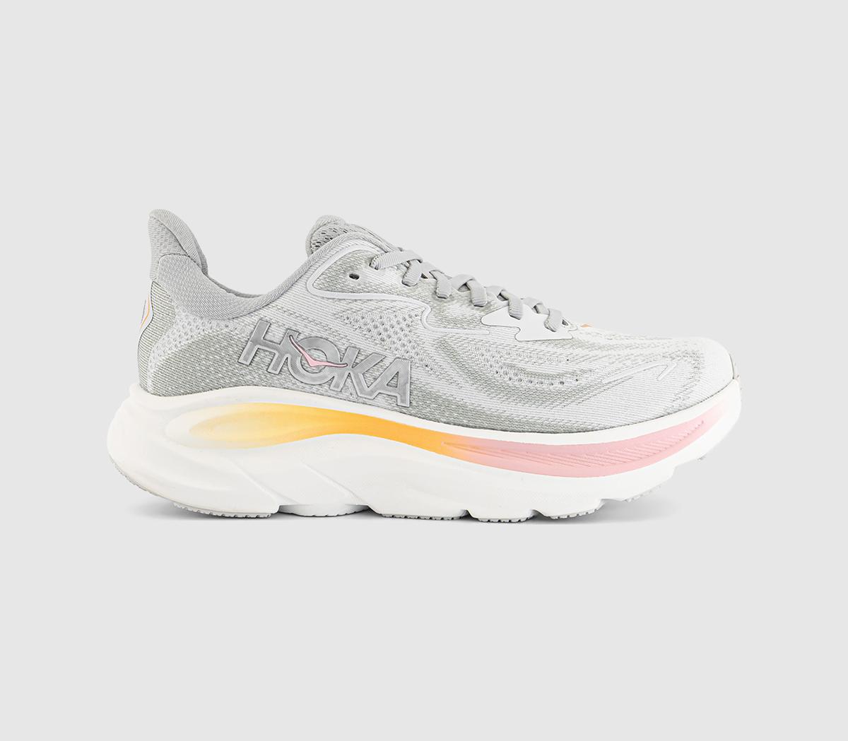 Click here for HOKA Girls Clifton 10 Trainers Stardust Cosmic Gre... prices