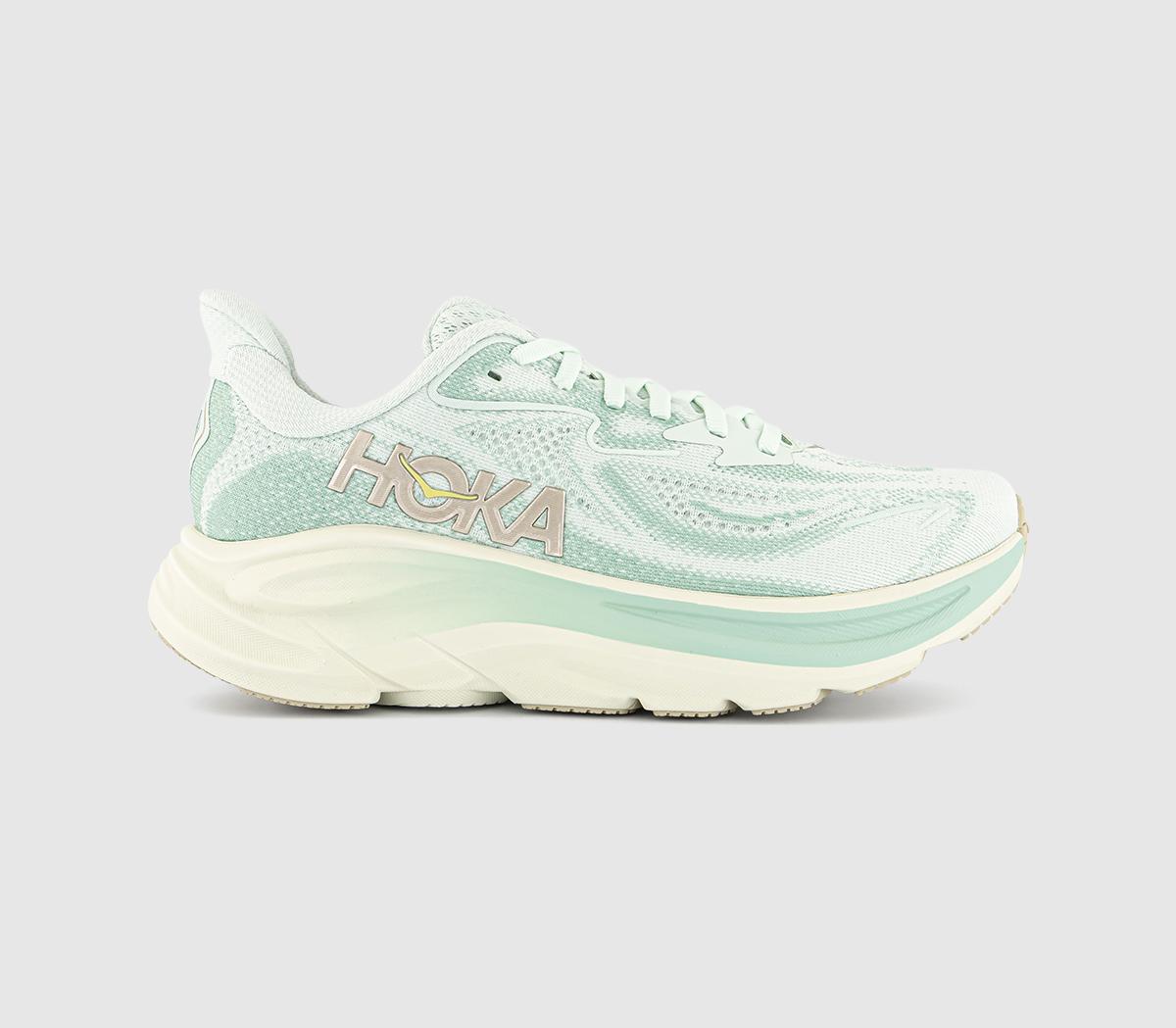 HOKA Clifton 10 Trainers Sea Glass Jadeite F - Running Inspired Trainers