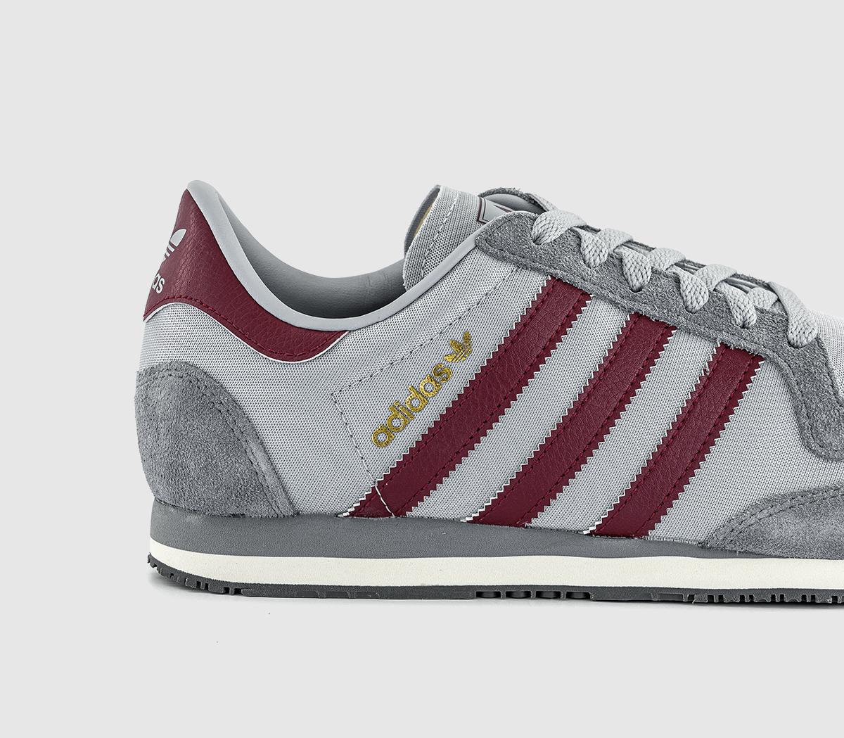 adidas Galaxy OG Trainers Halo Silver Shadow Red Grey - Men's Trainers