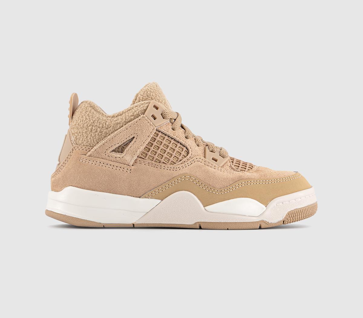 Click here for Jordan Kids Air 4 Retro OG Preschool Trainers Hemp... prices