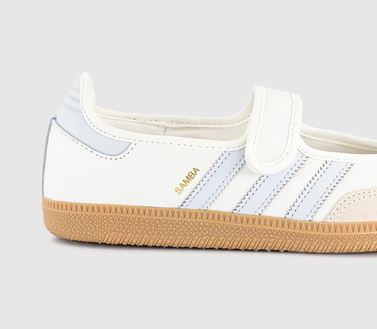 adidas Samba Jane Trainers Cloud White Gum Halo Blue - adidas Samba