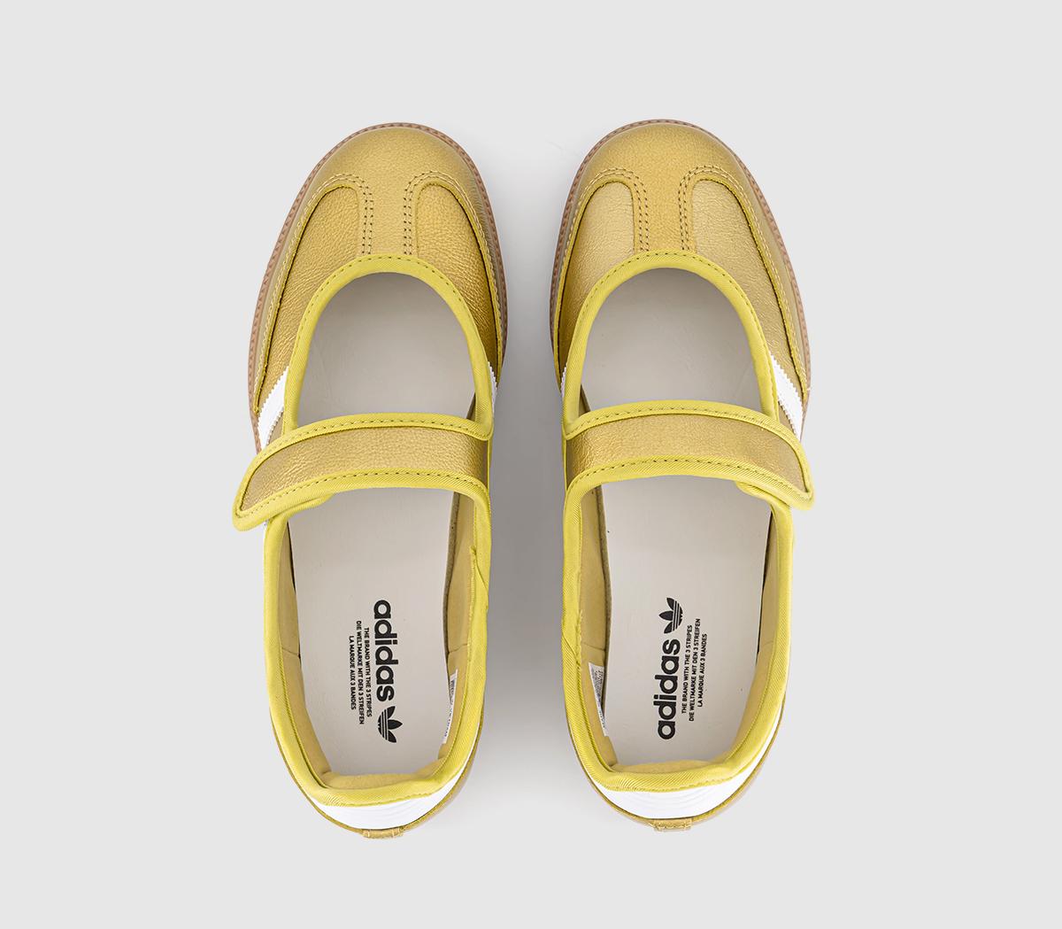 adidas Samba Jane Ballet Trainers Gold Metallic White Gum - Women's ...