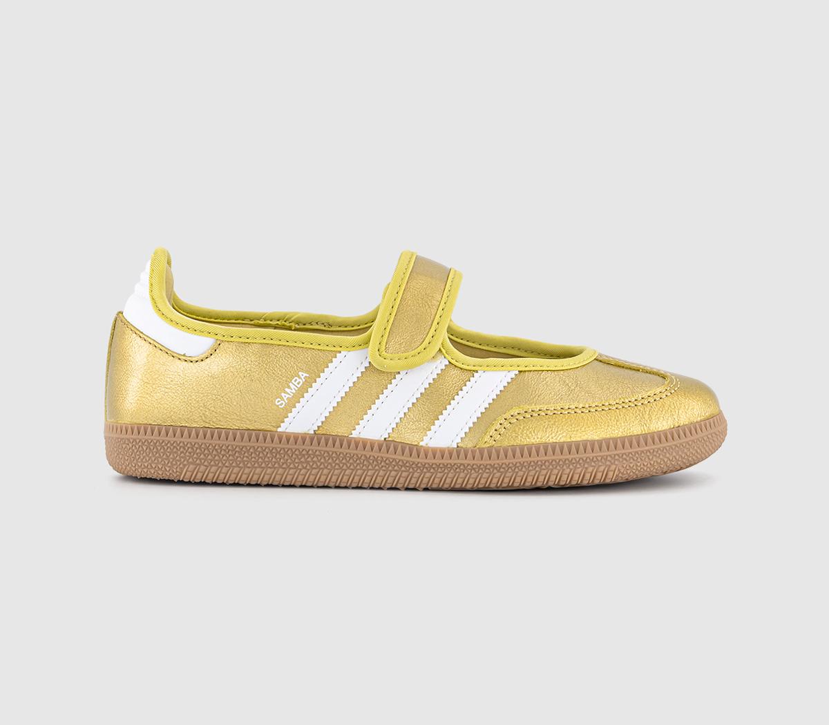 Click here for adidas Womens Samba Jane Ballet Trainers Gold Meta... prices