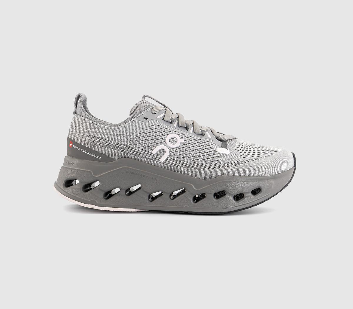 Click here for ON Womens Cloudsurfer Max Trainers Alloy Asphalt F... prices