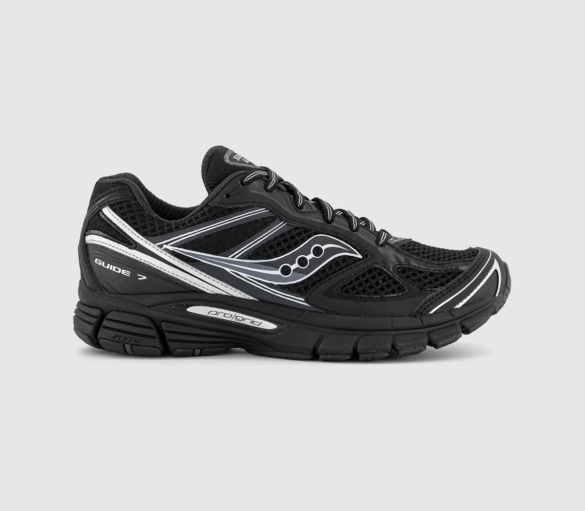 Click here for Saucony Mens Progrid Guide 7 Trainers Black Silver prices