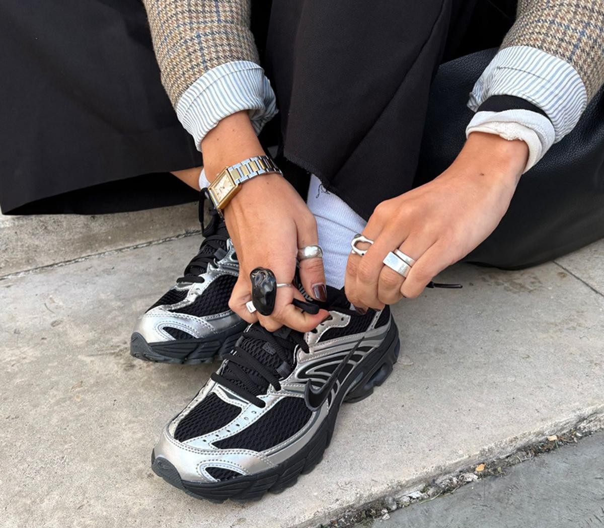 Nike Nike Air Max Moto 2k Trainers Metallic Silver Total Orange White ...