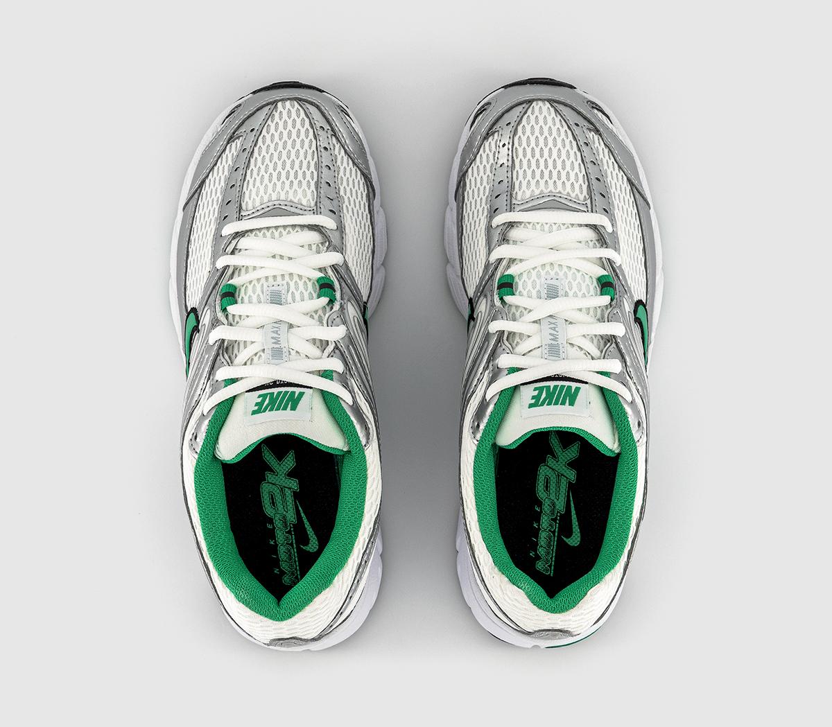 Nike Nike Air Max Moto 2k Trainers Metallic Silver Stadium Green White ...