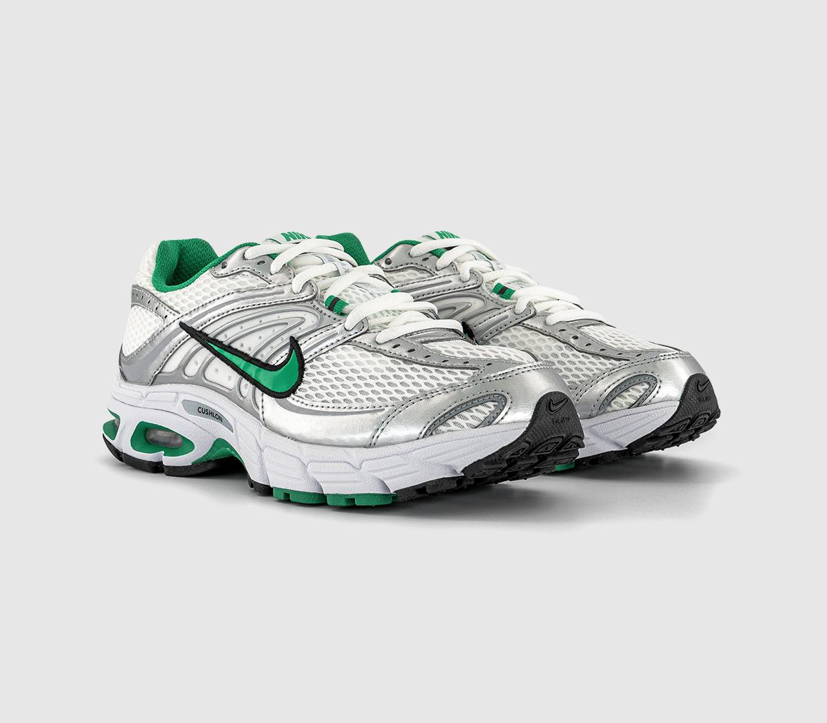 Nike Nike Air Max Moto 2k Trainers Metallic Silver Stadium Green White ...