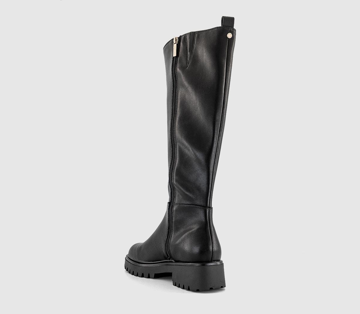 OFFICE Kody Knee High Chelsea Boots Black Leather - Women's Knee High Boots