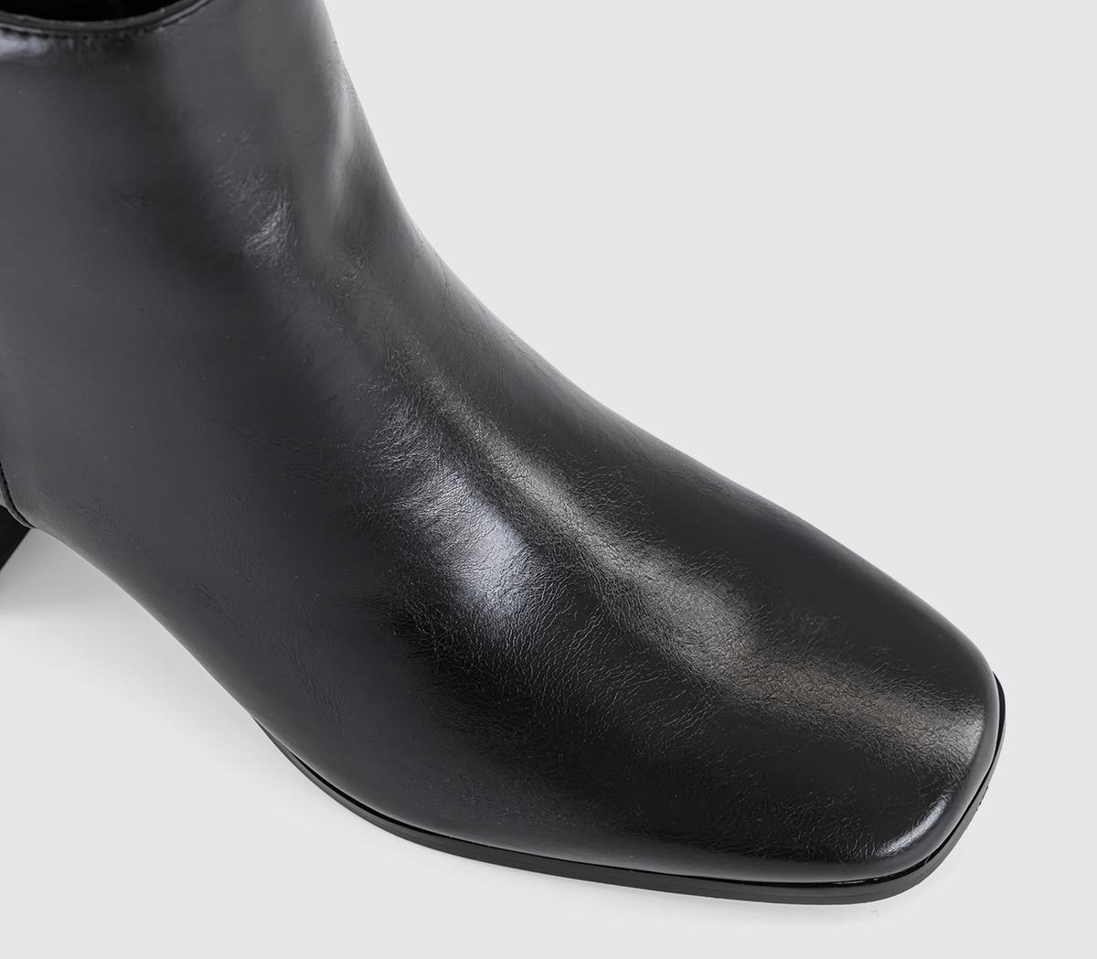 OFFICE Ava Block Heel Ankle Boots Black - Women's Ankle Boots