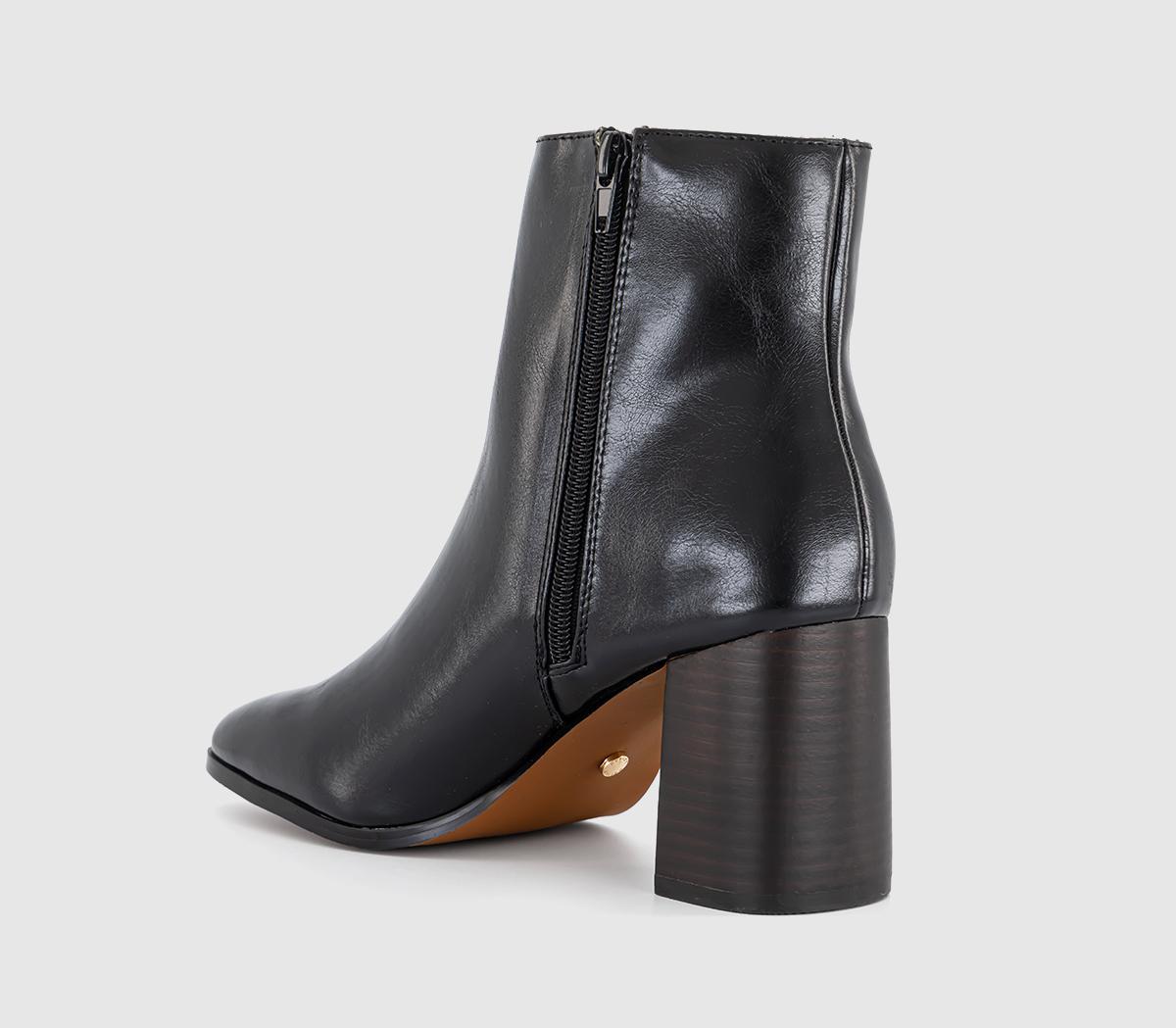 OFFICE Ava Block Heel Ankle Boots Black - Women's Ankle Boots