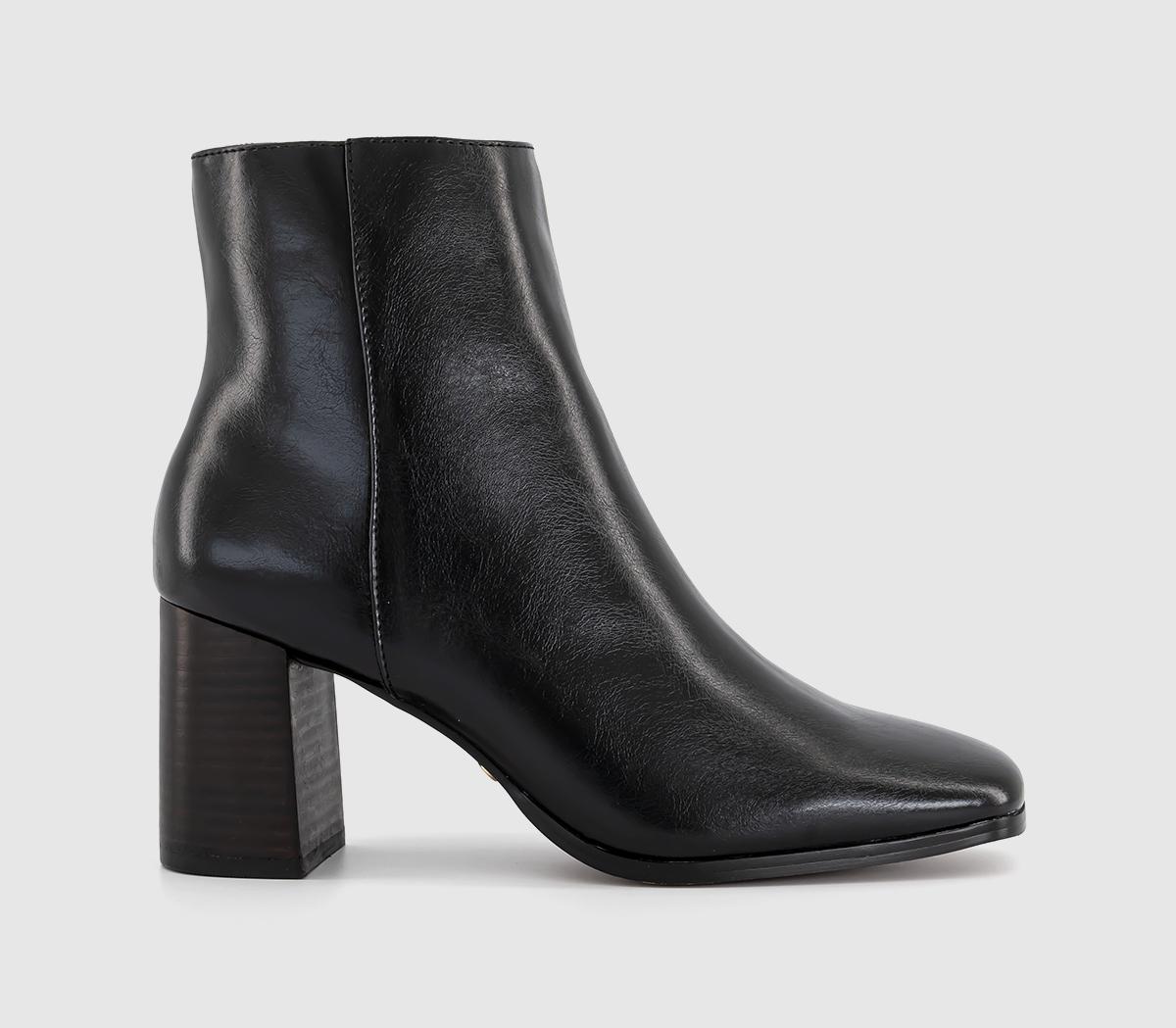 OFFICE Ava Block Heel Ankle Boots Black - Women's Ankle Boots