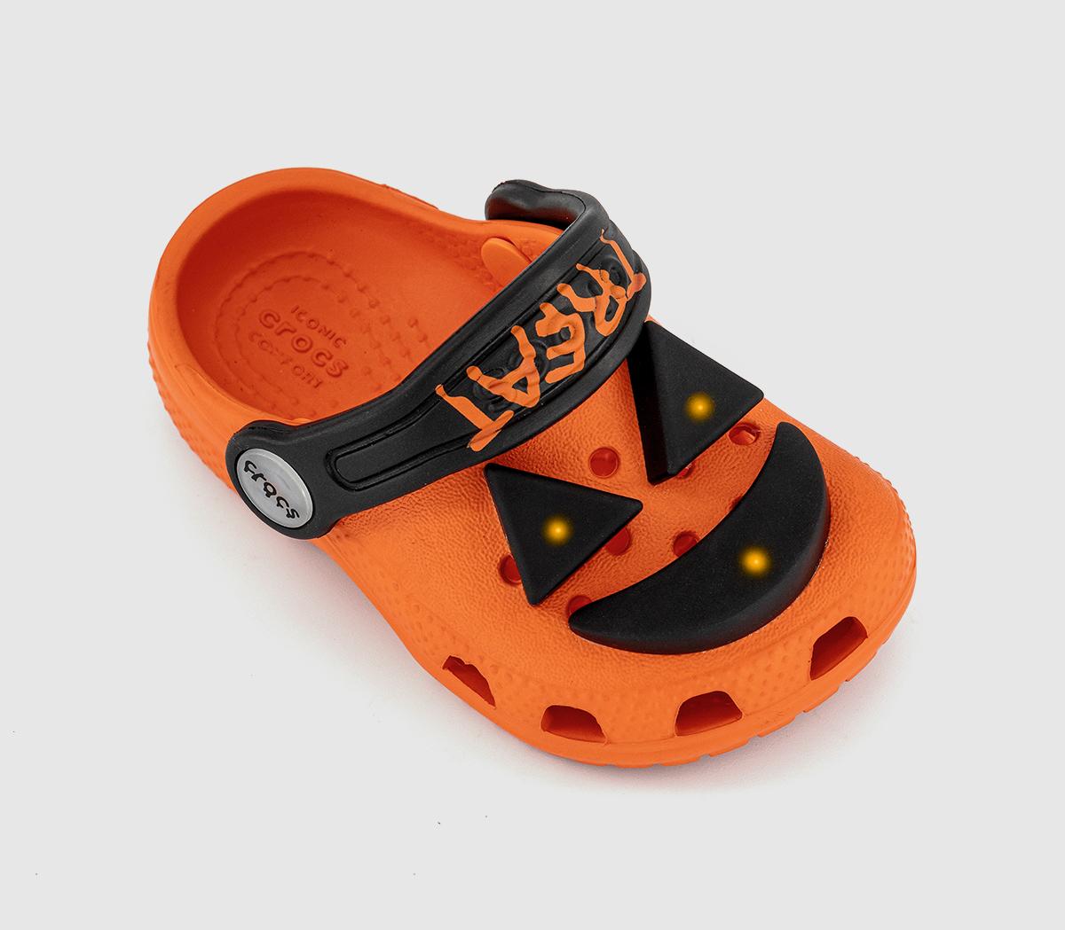 Crocs Classic Pumpkin Clogs Toddler Orange Light Up - Unisex