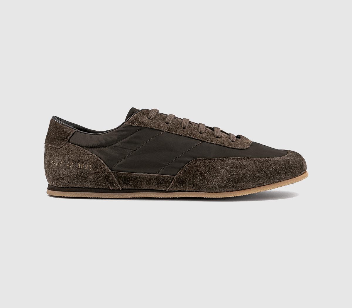 Click here for Common Projects Minimal Runner Trainers Brown Nylo... prices