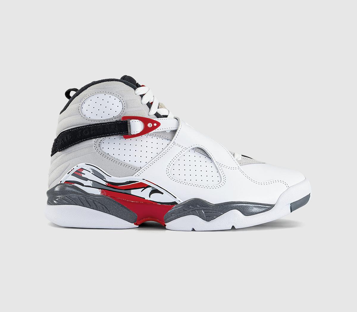 Click here for Jordan Mens Air 8 Retro Trainers Black True Red Wh... prices