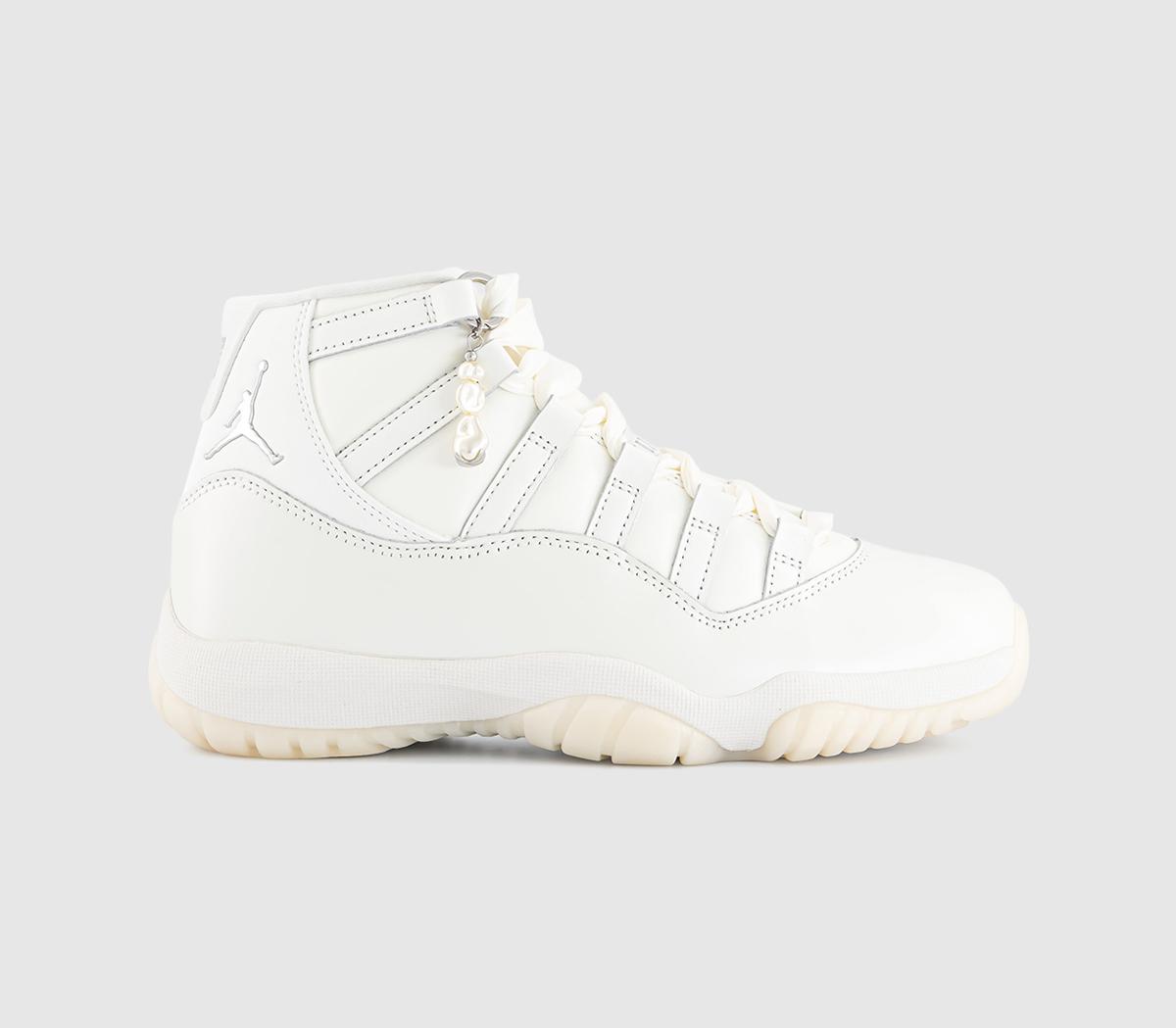 Click here for Jordan Womens Air 11 Retro Trainers Sail Pearl Gre... prices