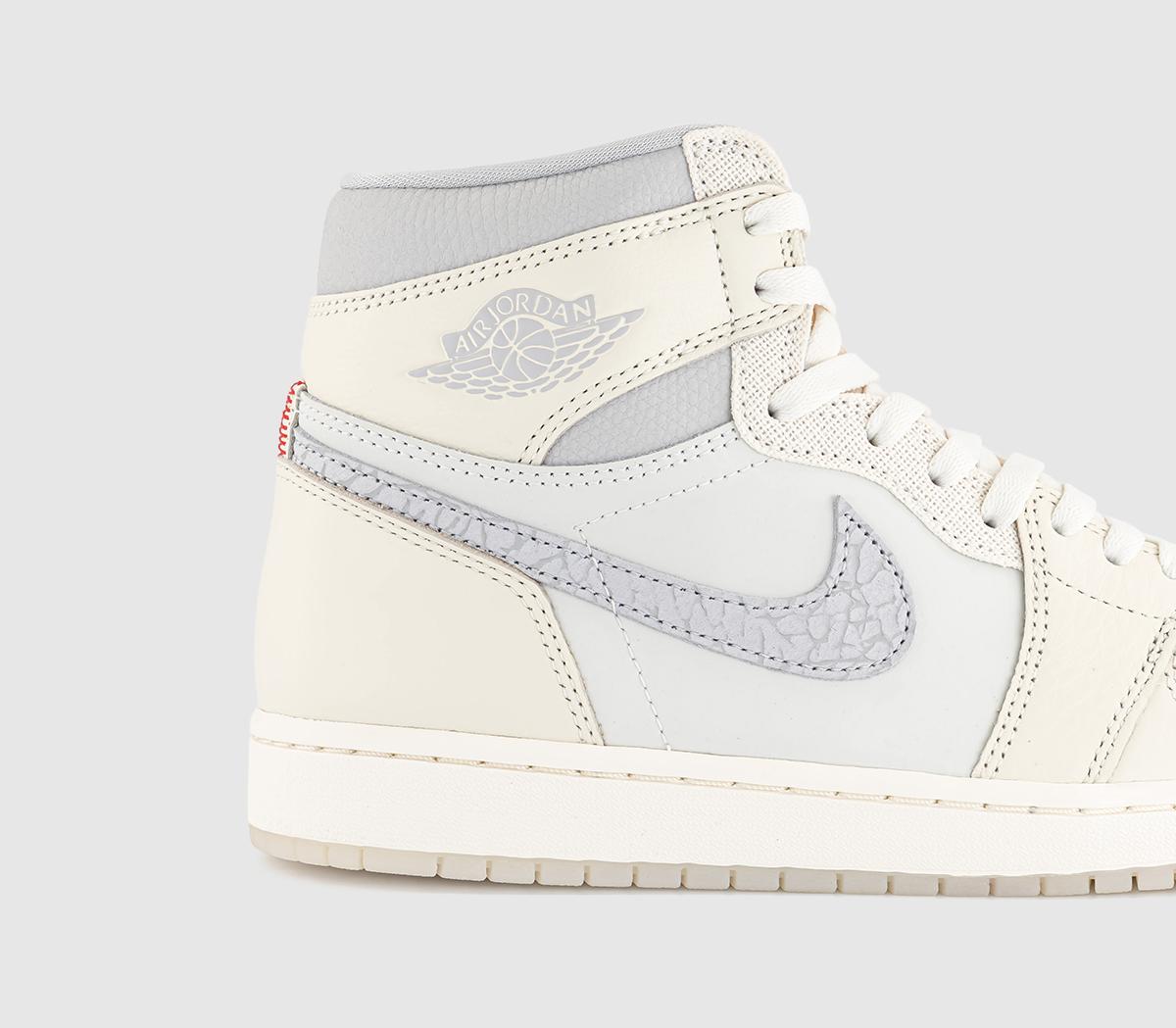 Jordan Air Jordan 1 Retro Hi OG V3 Trainers Sail Univ Red Pale Ivory Coconut Milk Phantom Coco ...