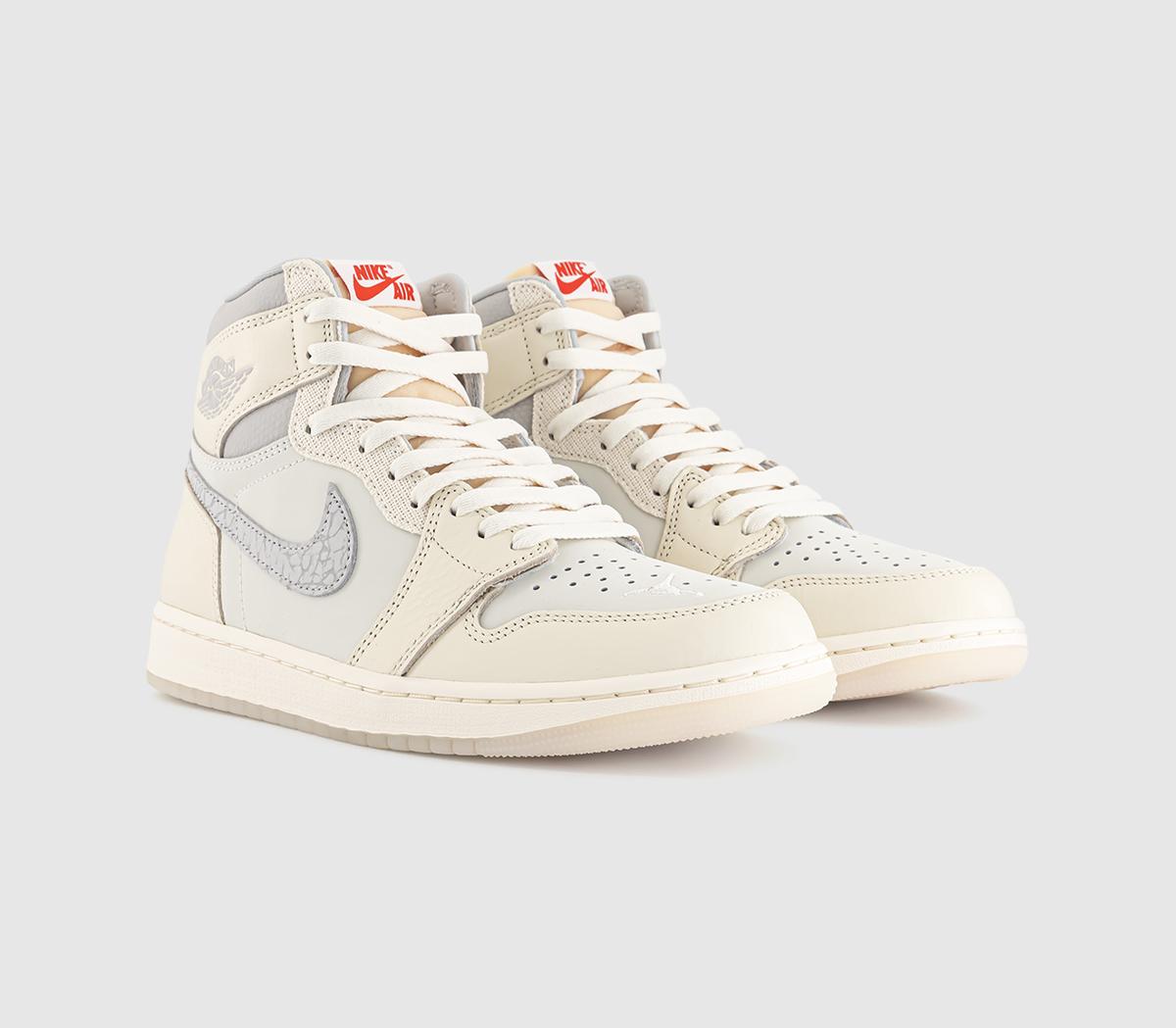 Jordan Air Jordan 1 Retro Hi OG V3 Trainers Sail Univ Red Pale Ivory Coconut Milk Phantom Coco ...