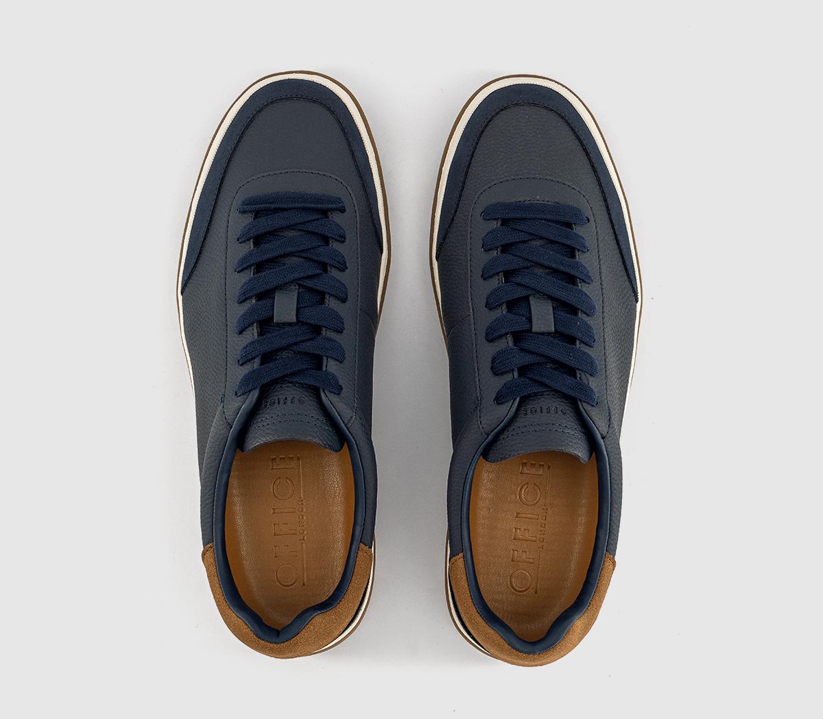OFFICE Constant Gum Sole Trainers Navy - Men's Casual Shoes