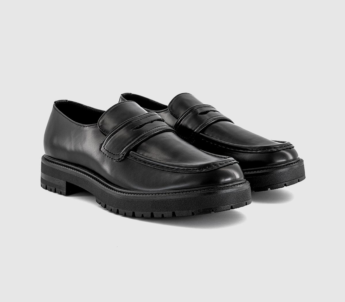 OFFICE Chesil Chunky High Cut Loafers Black - Men's Casual Shoes