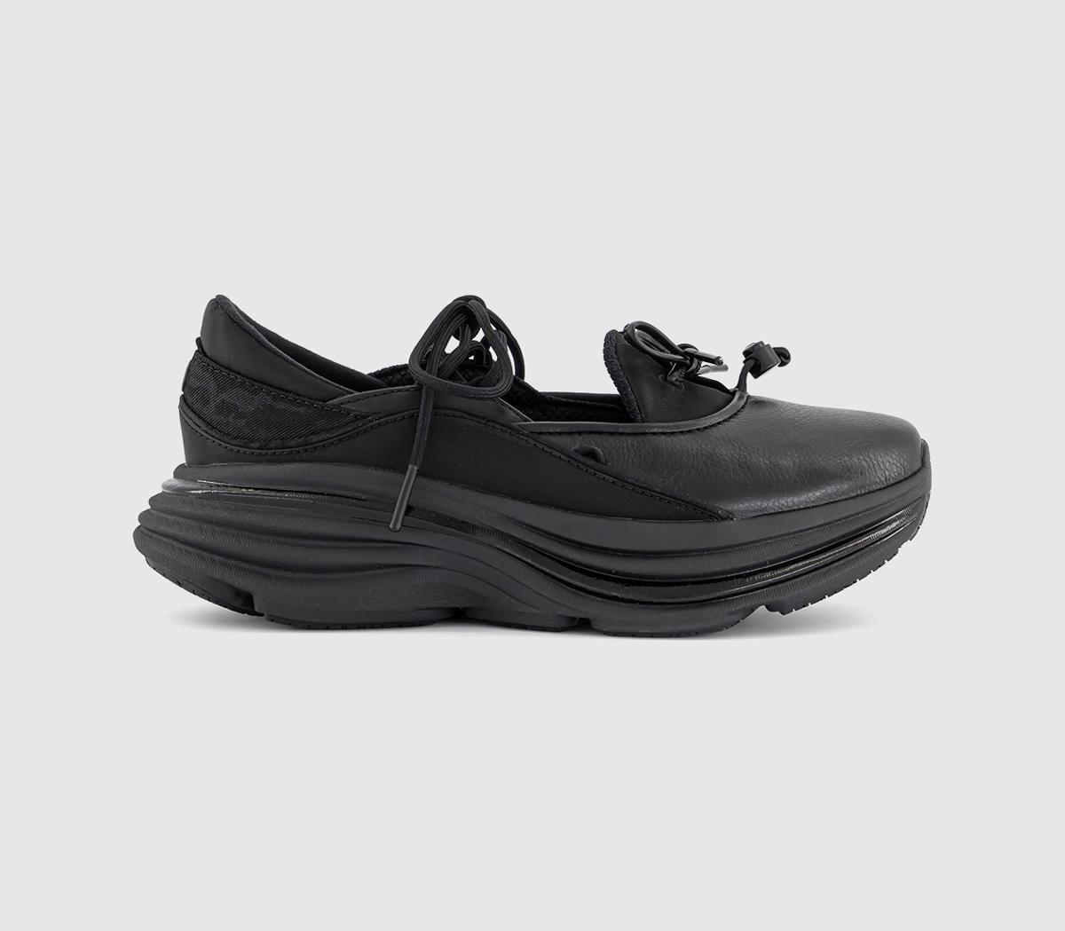 HOKA Bondi Mary Jane Shoes Black - Women's Trainers