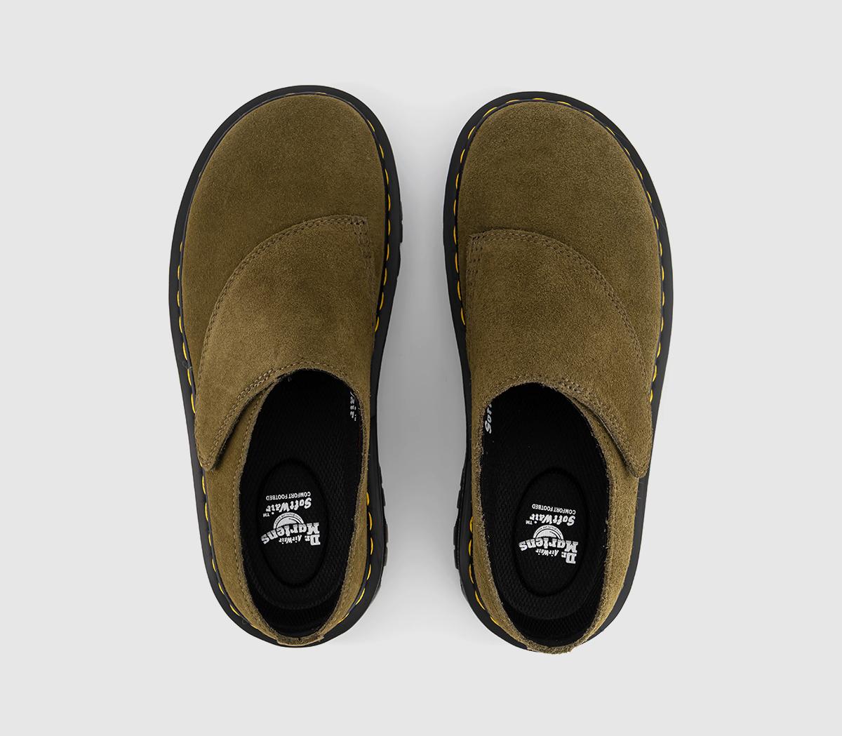 Dr. Martens Zebzag Anywair Mules Olive - Flat Shoes for Women