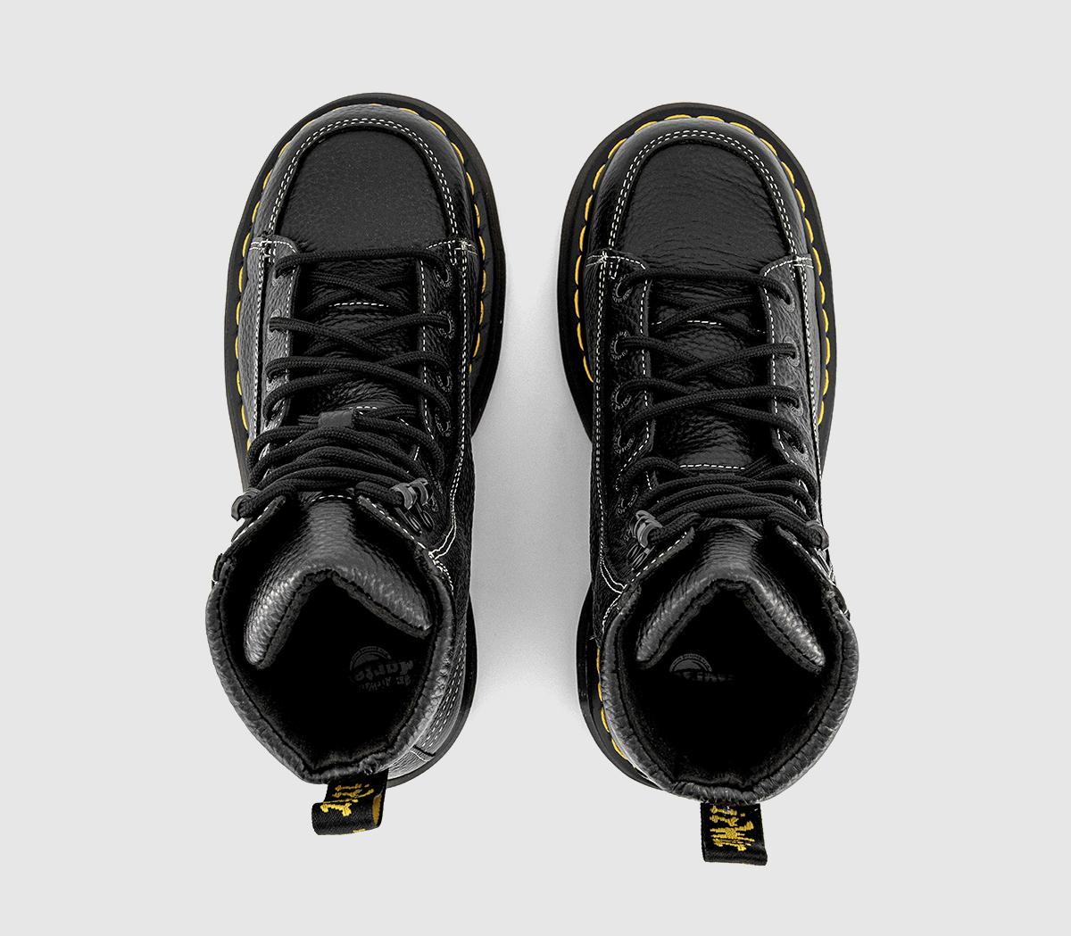 Dr. Martens Buzz 8 Eye Boots Black Milled Nappa - Flat Shoes for Women