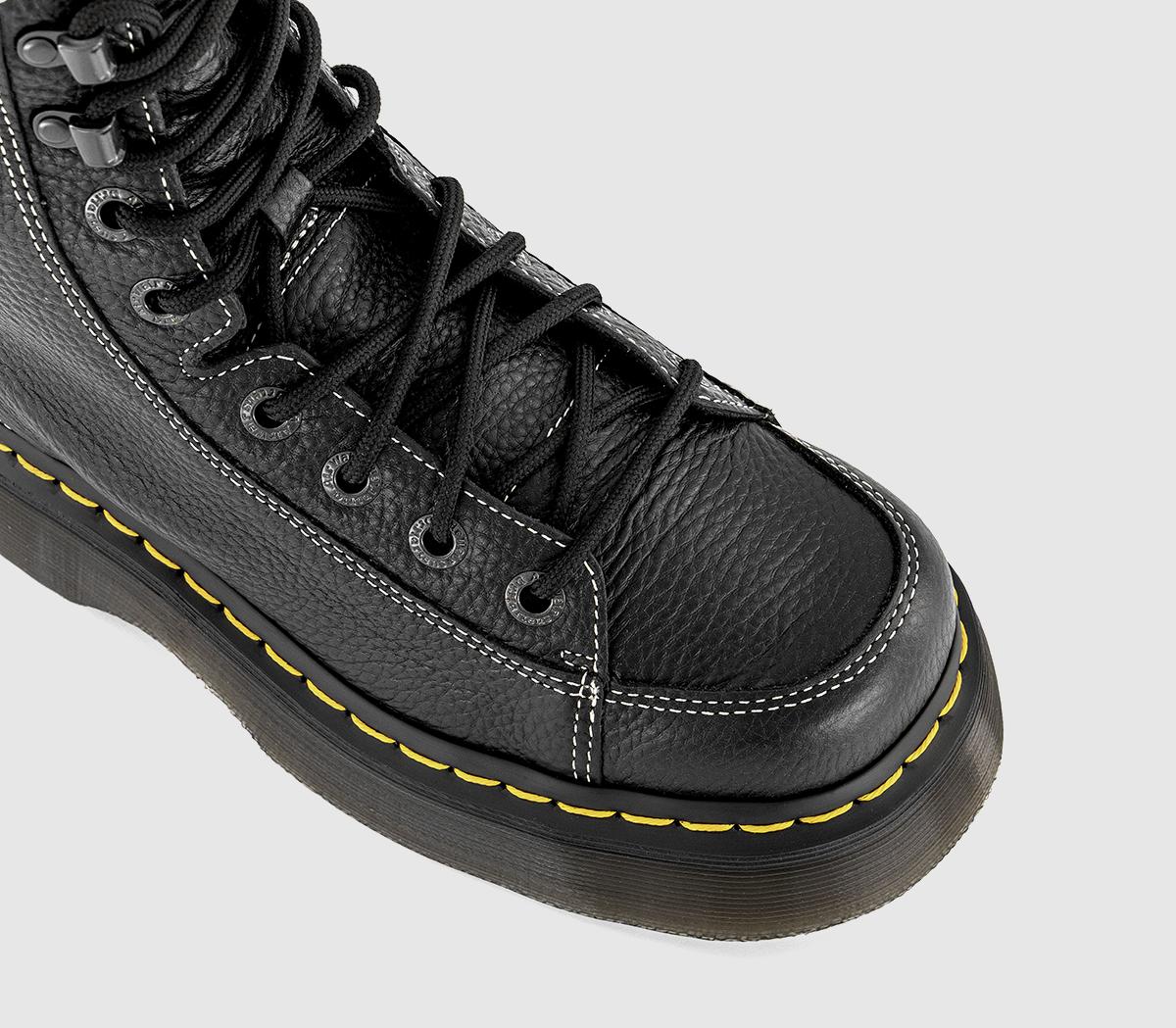 Dr. Martens Buzz 8 Eye Boots Black Milled Nappa - Flat Shoes for Women