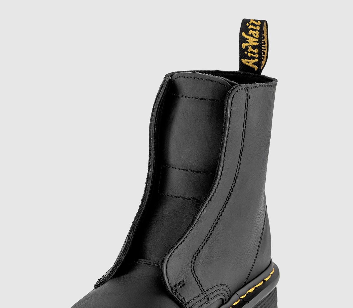 Dr. Martens Zebzag Laceless Boots Black Wyoming - Women's Ankle Boots