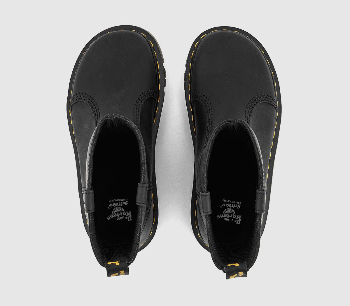 Dr. Martens Zebzag Rigger Boots Black Wyoming - Women's Ankle Boots