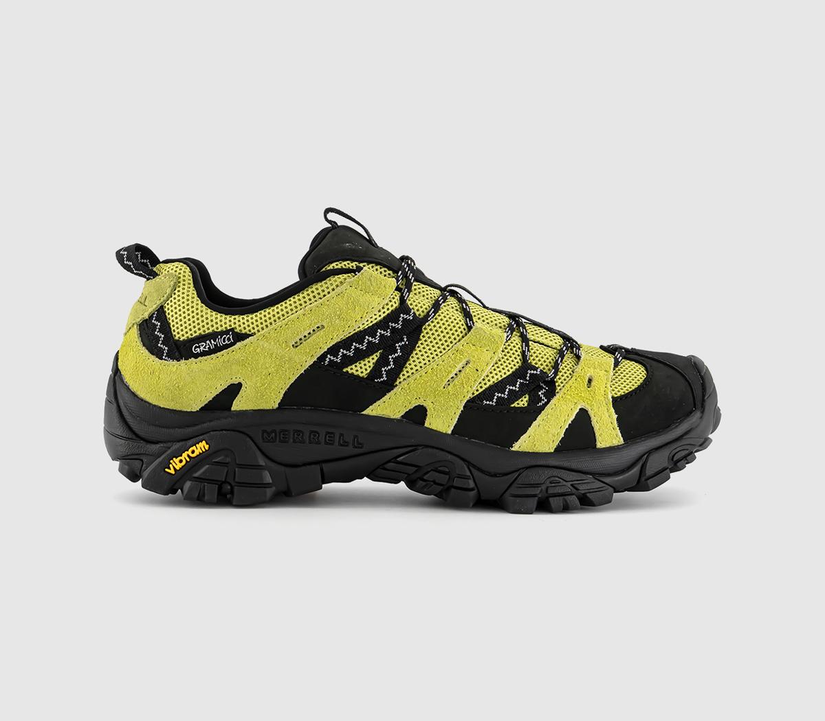 Click here for Merrell Gramicci x Moab 2 Trainers Dark Citron In... prices