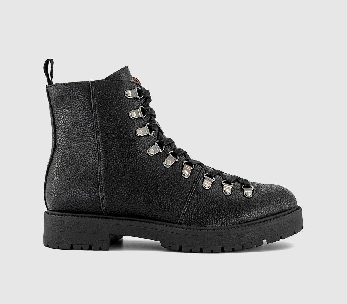 OFFICE Benson 9 Eyelet Lace Up Boots Black - Men’s Boots