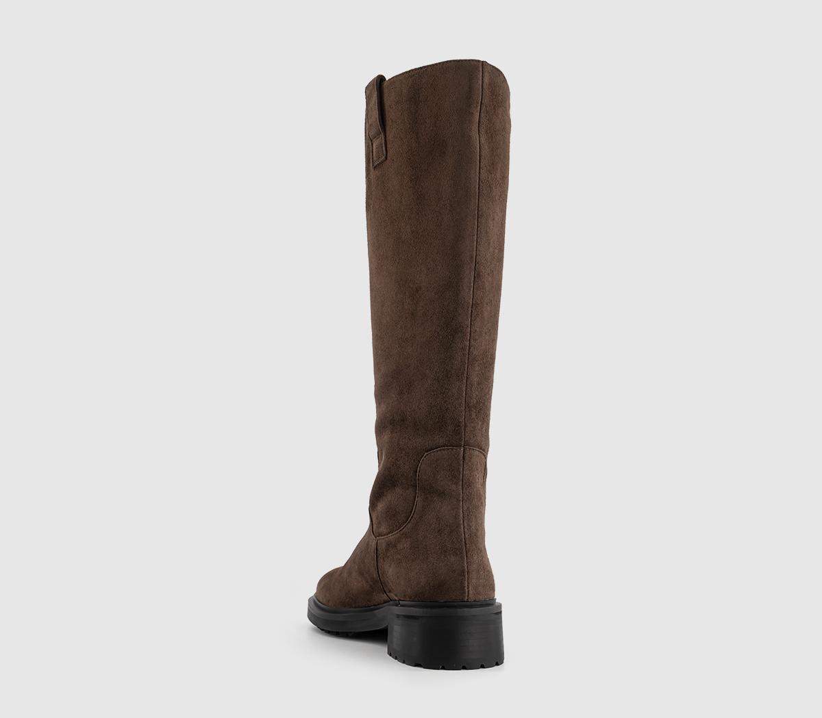 Tony Bianco Hayes High Boots Espresso Suede - Women's Knee High Boots